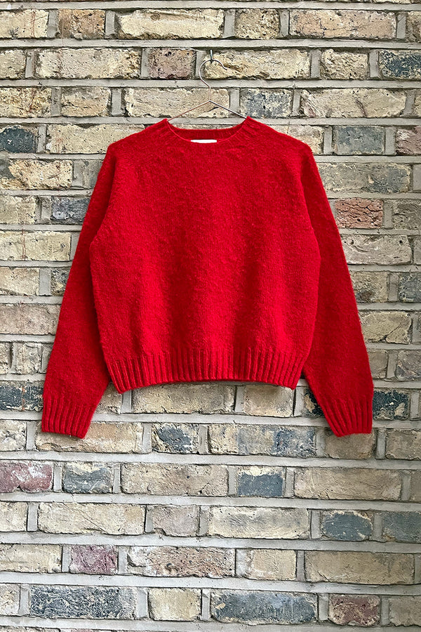 Ada Lambswool Sweater Berry Red - Elwin Studio UK - ELWIN