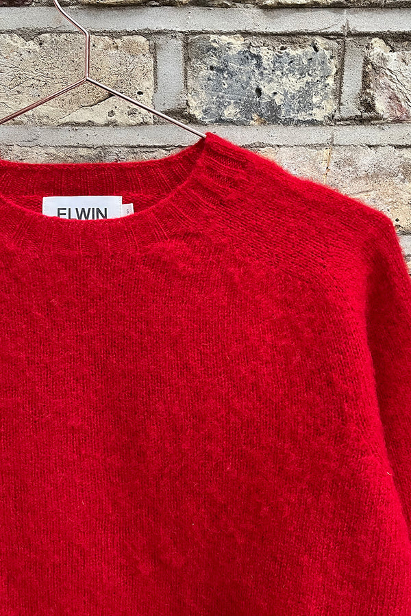 Ada Lambswool Sweater Berry Red - Elwin Studio UK - ELWIN